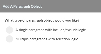 Add Paragraph Object